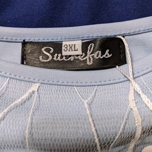 Sucrefas | Dresses | Sucrefas Blue Lacelayer Fit And Flare Dress | Poshmark